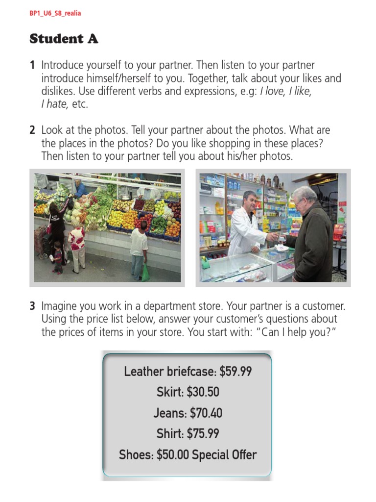 Interactive Shopping Dialogue Activities | PDF | Self-Improvement