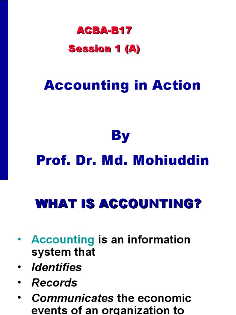 Lec 1 A Accouting in Action | PDF | Equity (Finance) | Balance Sheet