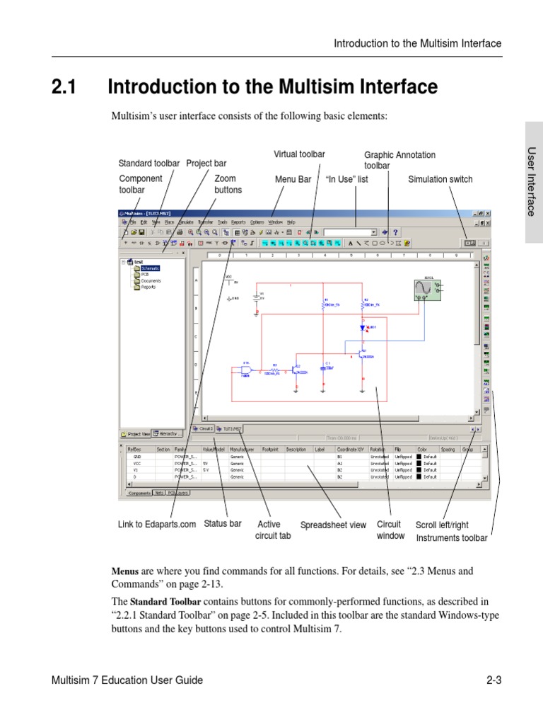 Multisim Interface | PDF | Menu (Computing) | Button (Computing)