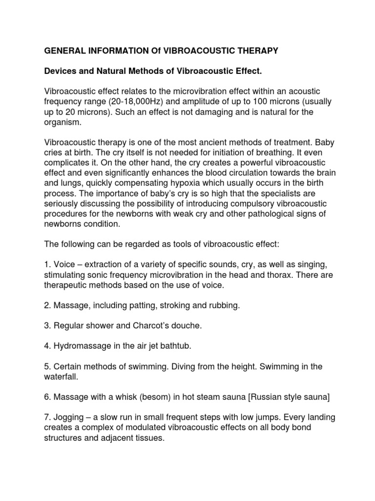 Vitafon Vibroacoustic | PDF | Capillary | Inflammation