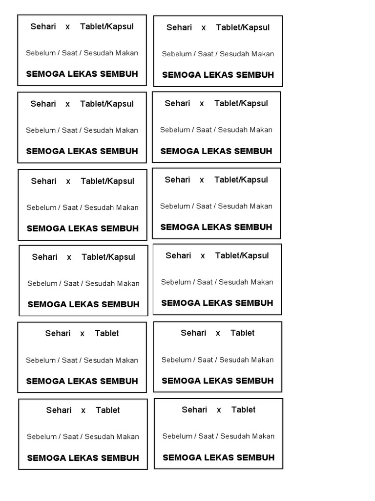 Label Obat | PDF