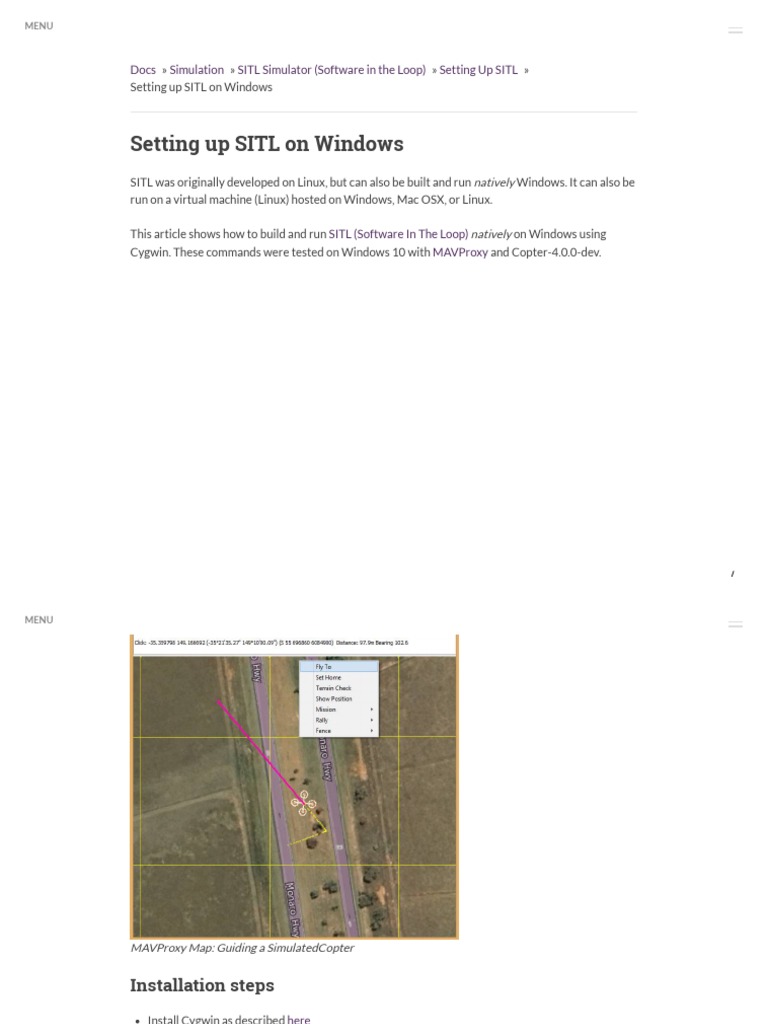 Setting Up Sitl On Windows Dev Documentation Pdf Command Line Interface Transmission
