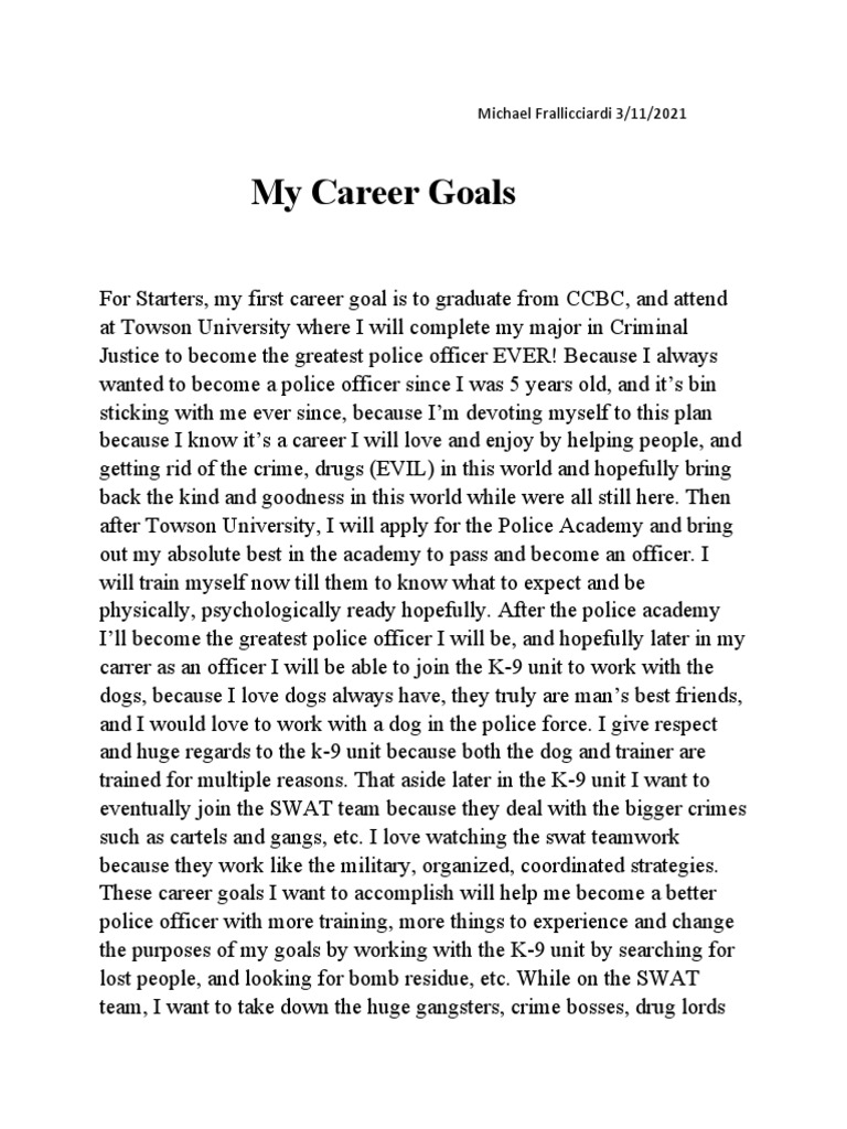 Career Goals Tech | PDF