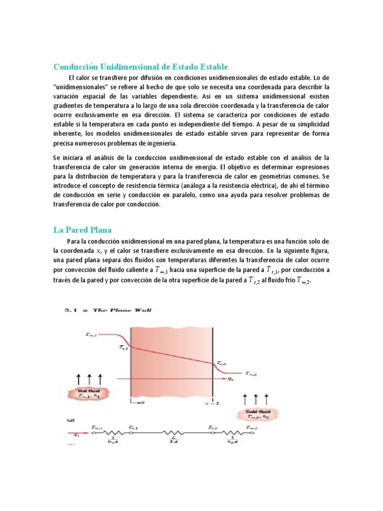 Conducción Unidimensional de Estado Estable | PDF | Conduccion termica ...