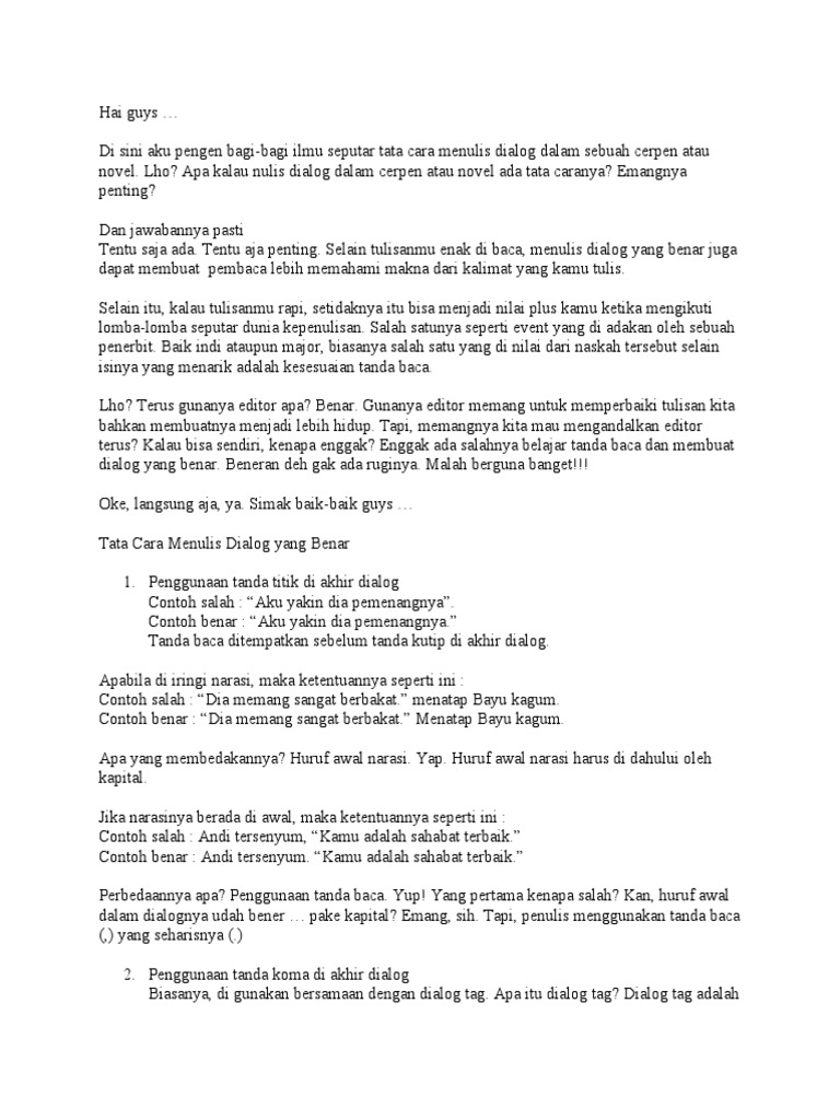 Dialog Buku Cerita | PDF