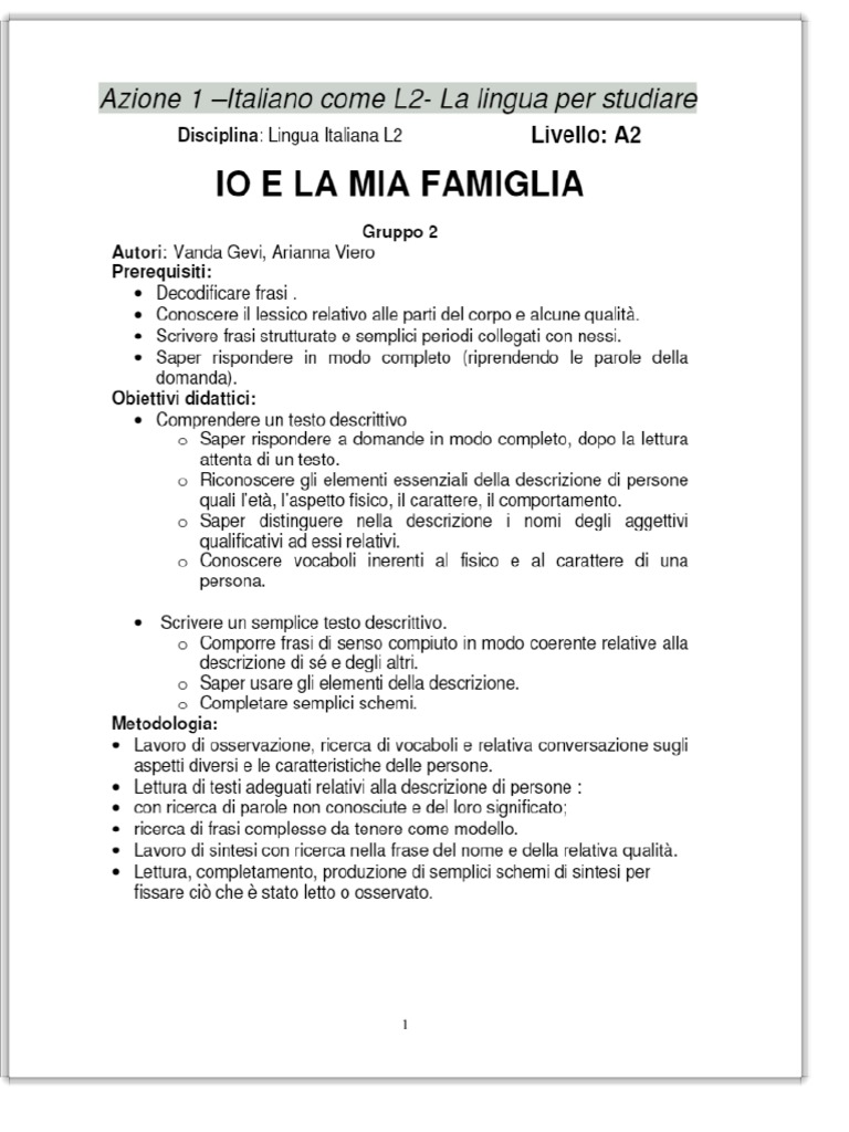 Io e La Mia Famiglia - PDF Download Gratuito | PDF