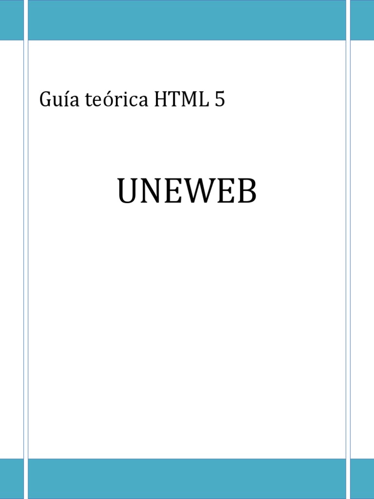 Guía Teórica HTML 5 | PDF | HTML | Página web
