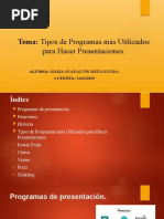 Presentación Multimedia Sobre Los Tipos de Programas Más Utilizados para Hacer Presentaciones ...