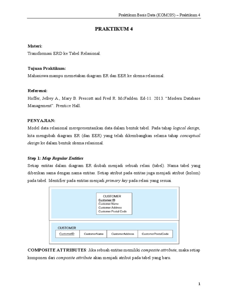 LKP4 - Basis Data Relational Model | PDF