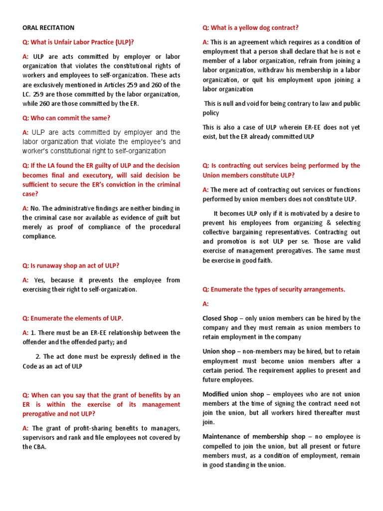 Unfair Labor Practice | PDF | Unfair Labor Practice | Employment