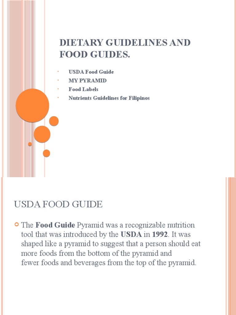 Dietary Guidelines and Food Guides.: USDA Food Guide My Pyramid Food ...