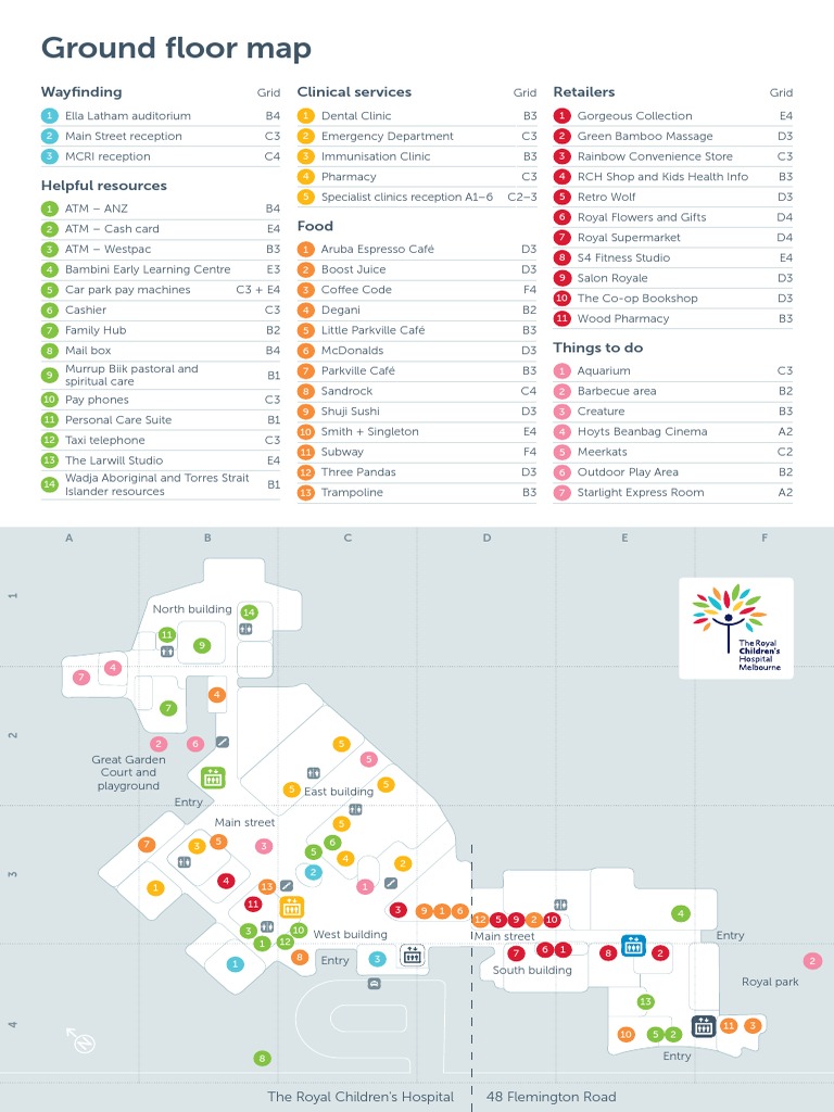 Royal Hospital Pediatric Visitor - Directory - Map | PDF | Business ...