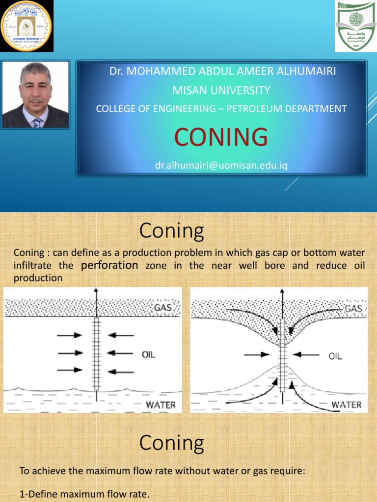 Coning | PDF | Petroleum Reservoir | Permeability (Earth Sciences)