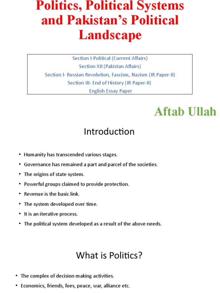 Politics and Political System in Pakistan - Slides | PDF | Republic ...