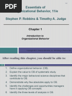 Robbins EOB10 Basic PPT CH01 | PDF | Organizational Behavior | Employment
