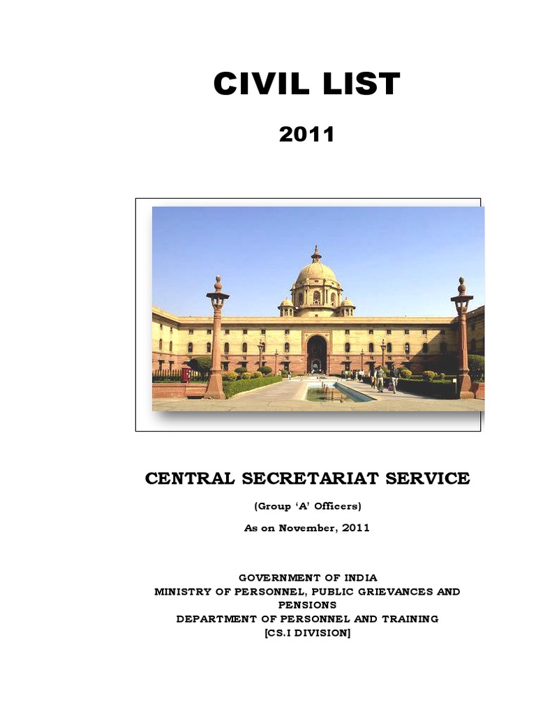 Civil List of Central Secretariat Service | PDF | Titles | Educational ...