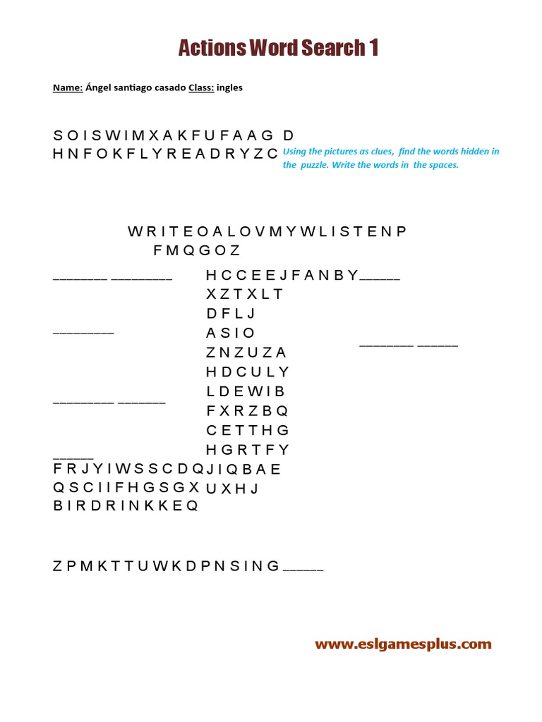 Actions Words | PDF
