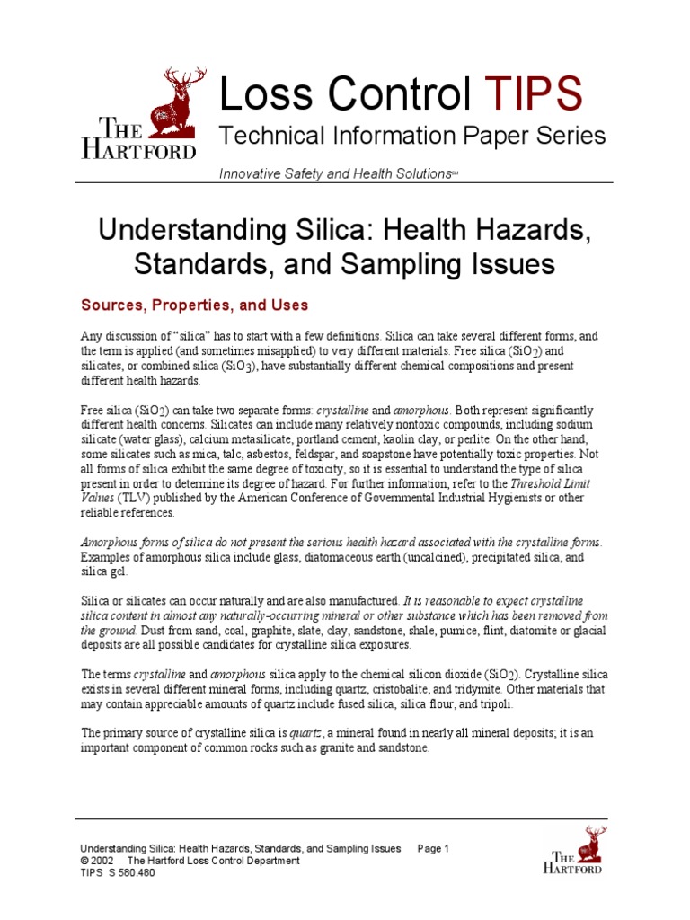Understanding Silica-3 | PDF | Silicon Dioxide | Occupational Hygiene