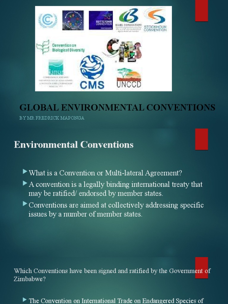 Global Environmental Conventions: by MR Fredrick Maponga | PDF | Cites ...