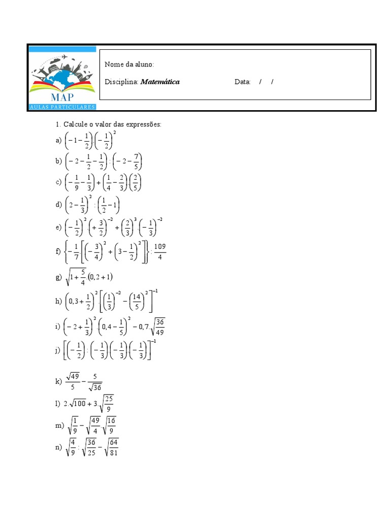 Números Racionais Expressões | PDF