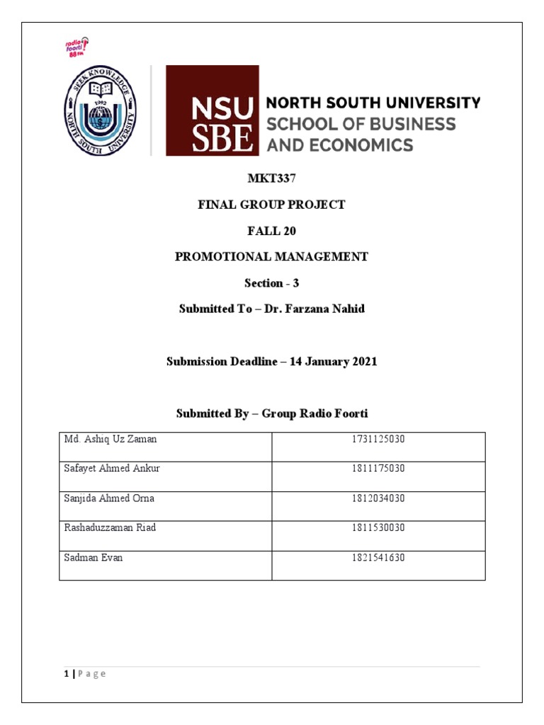 Oup Project Final | PDF | Target Audience | Social Media