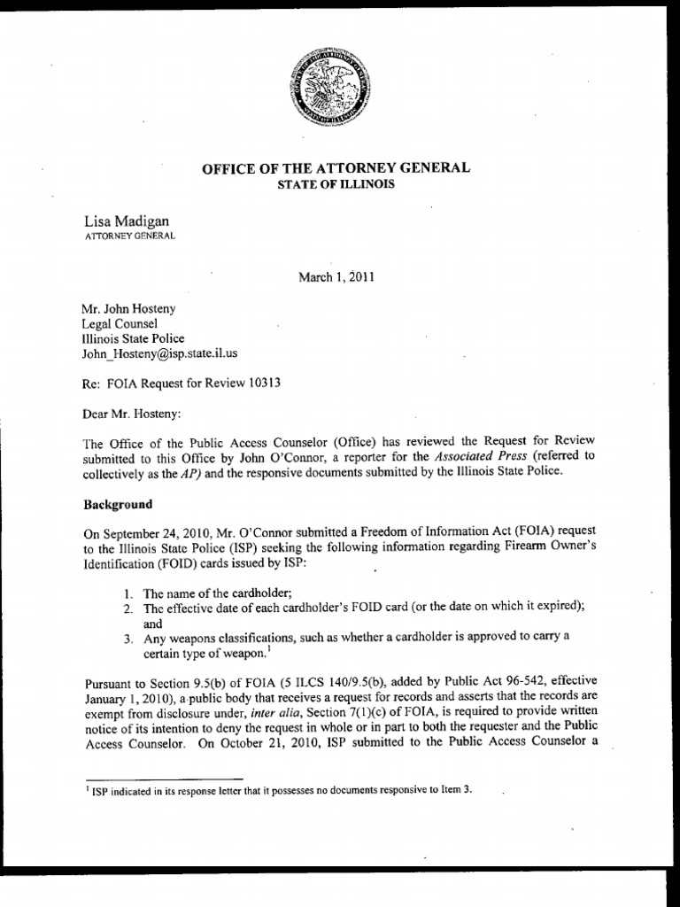 FOID Letter - 10313 Rfr f Pb Ex Improper Sa | District Of Columbia V ...