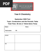 Year 8 Chemistry Test Questions | PDF | Solution | Solubility