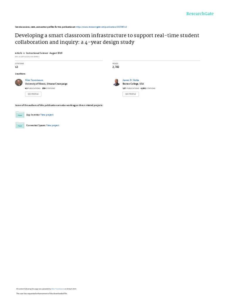 Developing A Smart Classroom Infrastructure To Support Real-Time ...