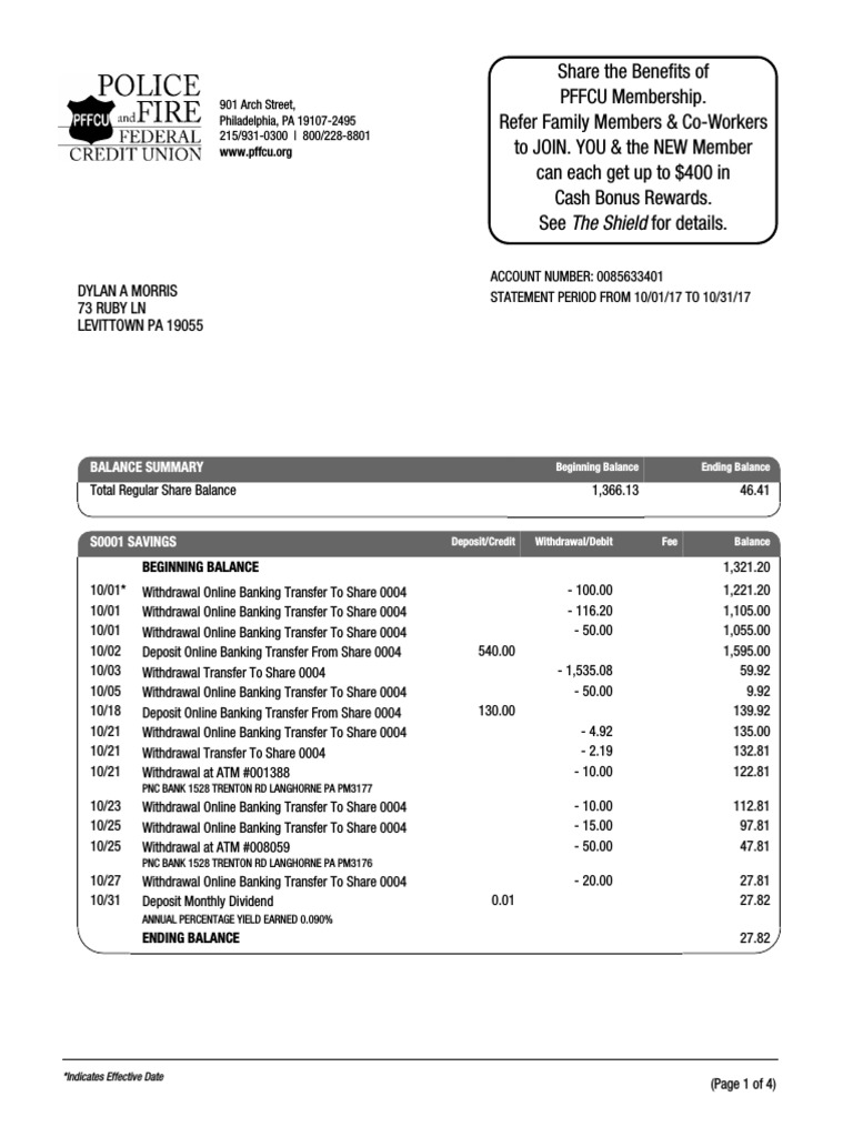 Share The Benefits of PFFCU Membership. Refer Family Members & Co ...