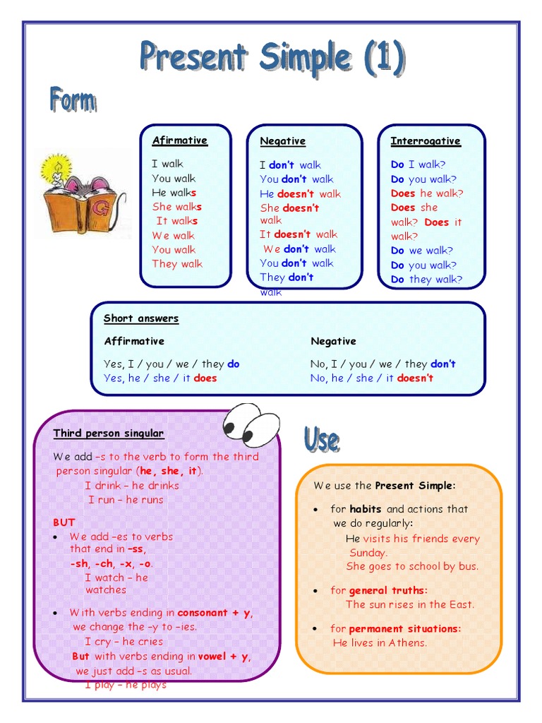 PRESENT SIMPLE, Superguay | PDF | Language Mechanics | Syntax