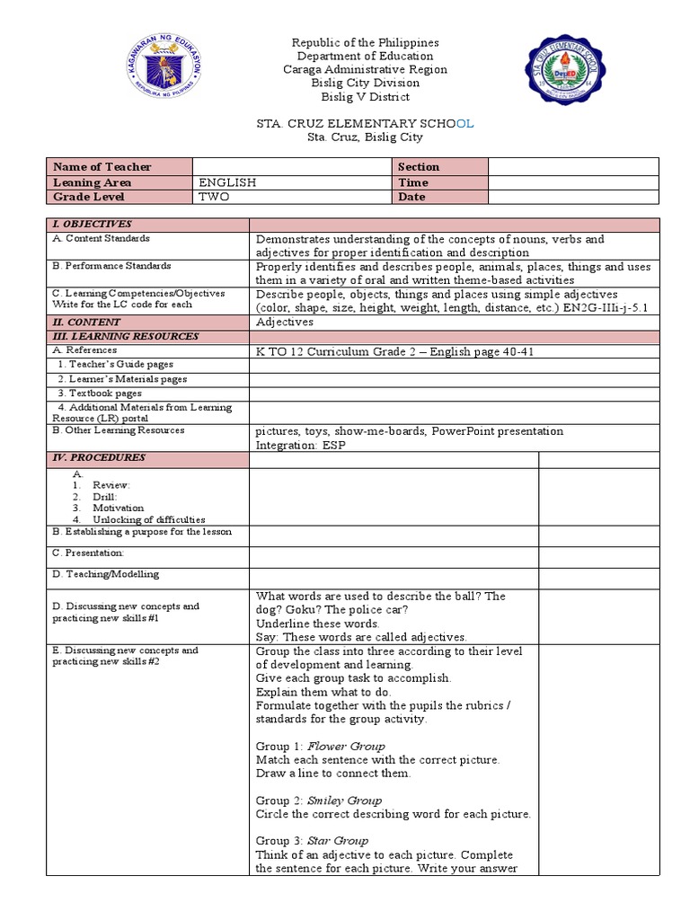 Cot DLL Sample | PDF | Adjective | Learning