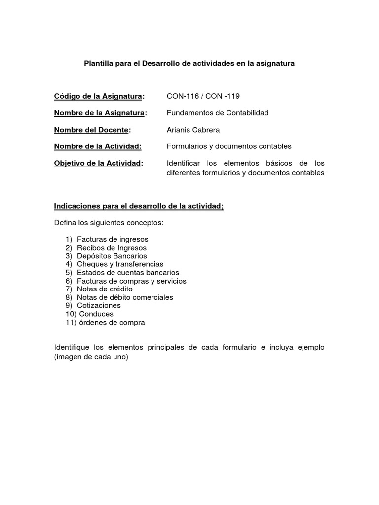 Documentos Contables | PDF | Factura | Bancos