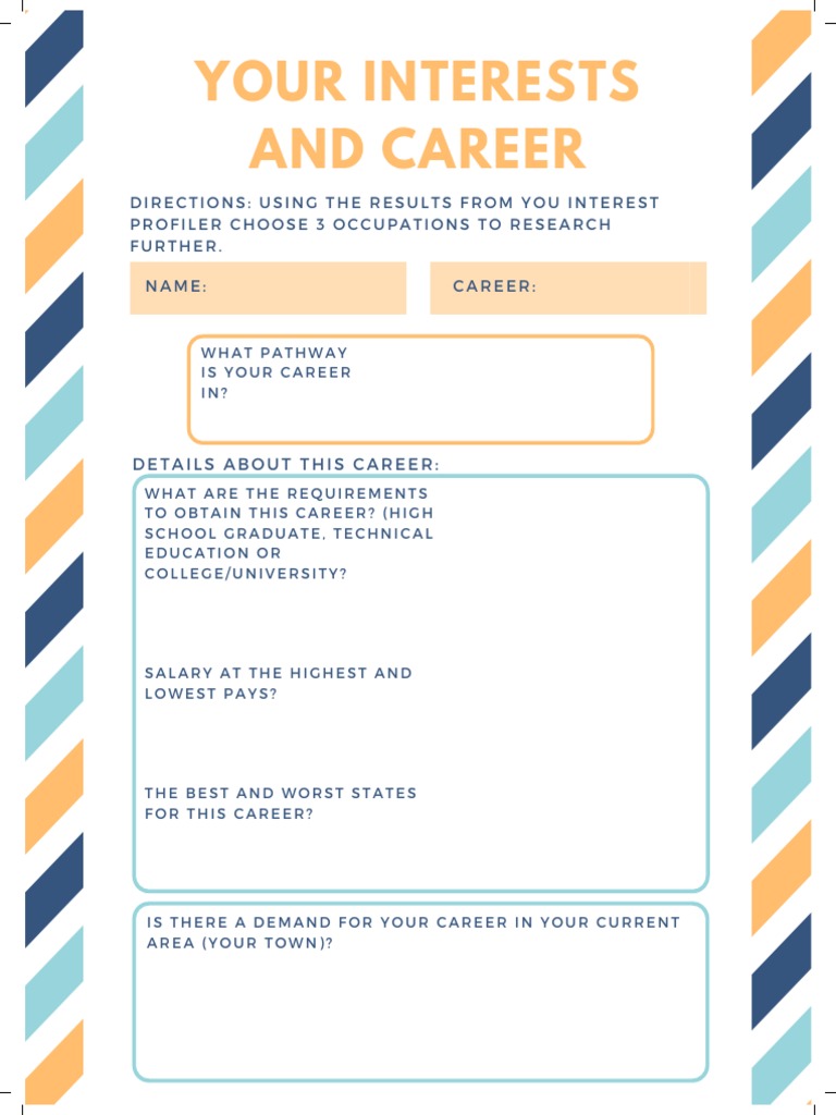 Your Interests and Career | PDF | Career & Growth