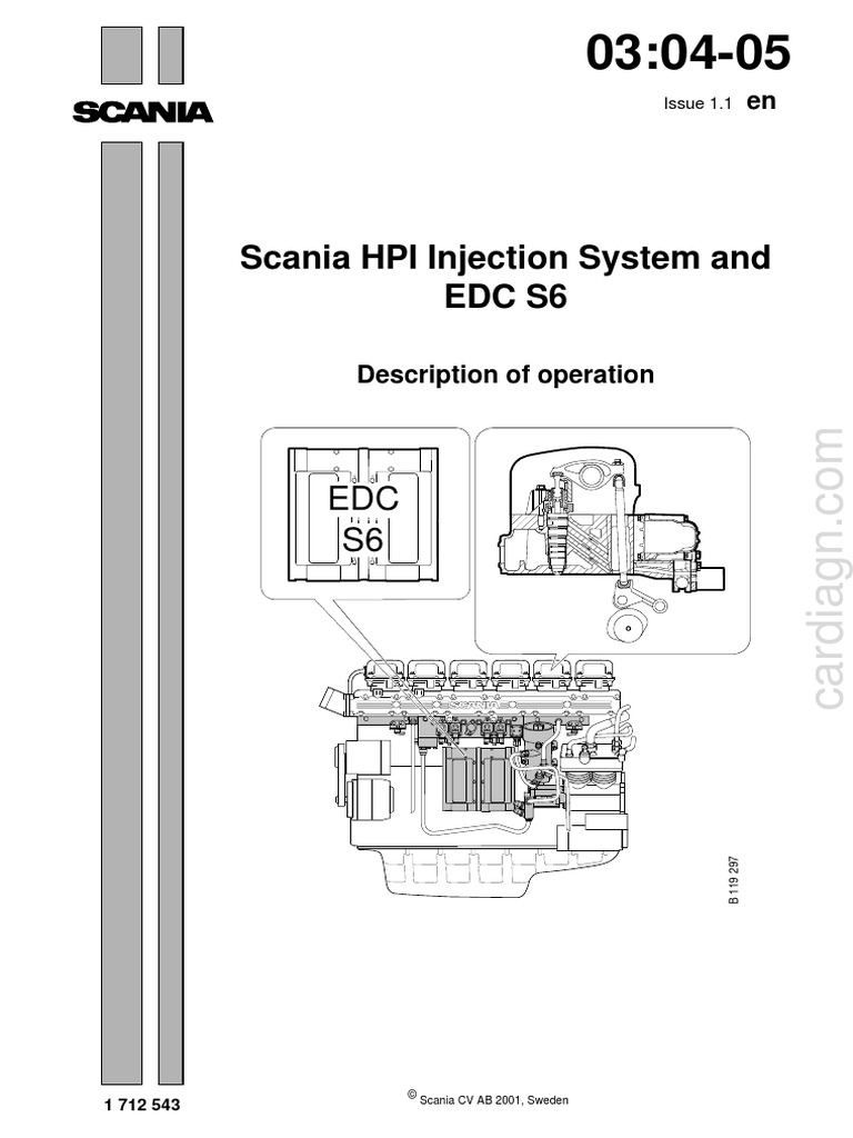 Scania HPI Injection System and Edc S6 | PDF | Fuel Injection | Piston