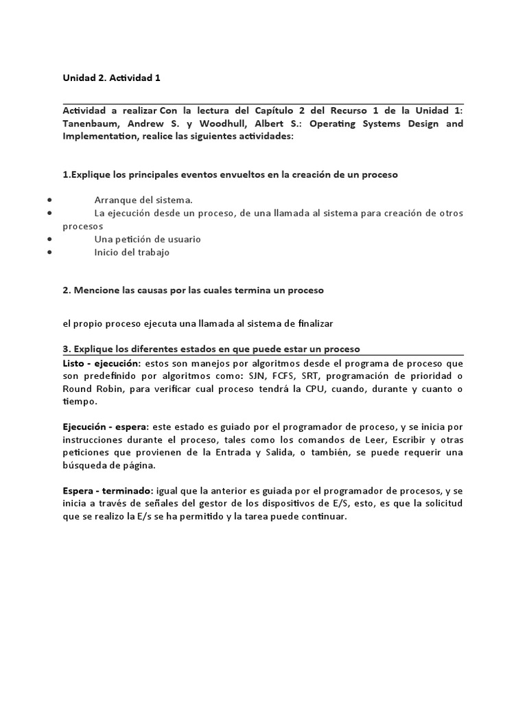 Actividad 1 Unidad 2 | PDF