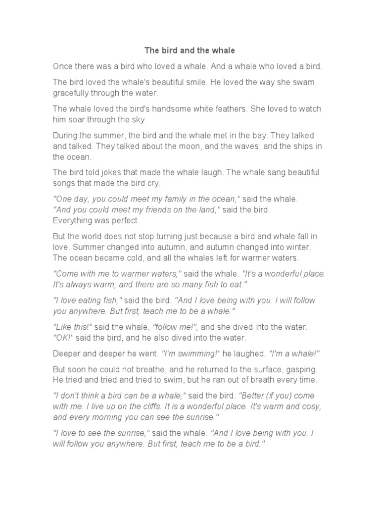 The Bird and The Whale | PDF | Cetaceans | Nature