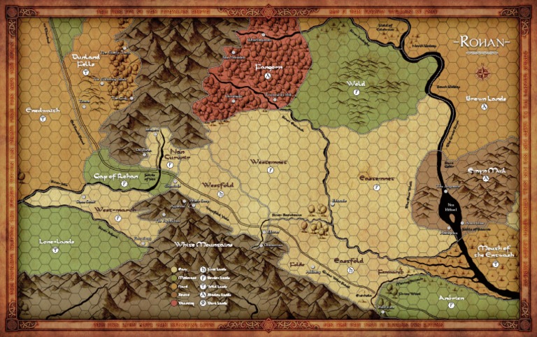 Rohan Loremaster's Map | PDF | Middle Earth | The Lord Of The Rings