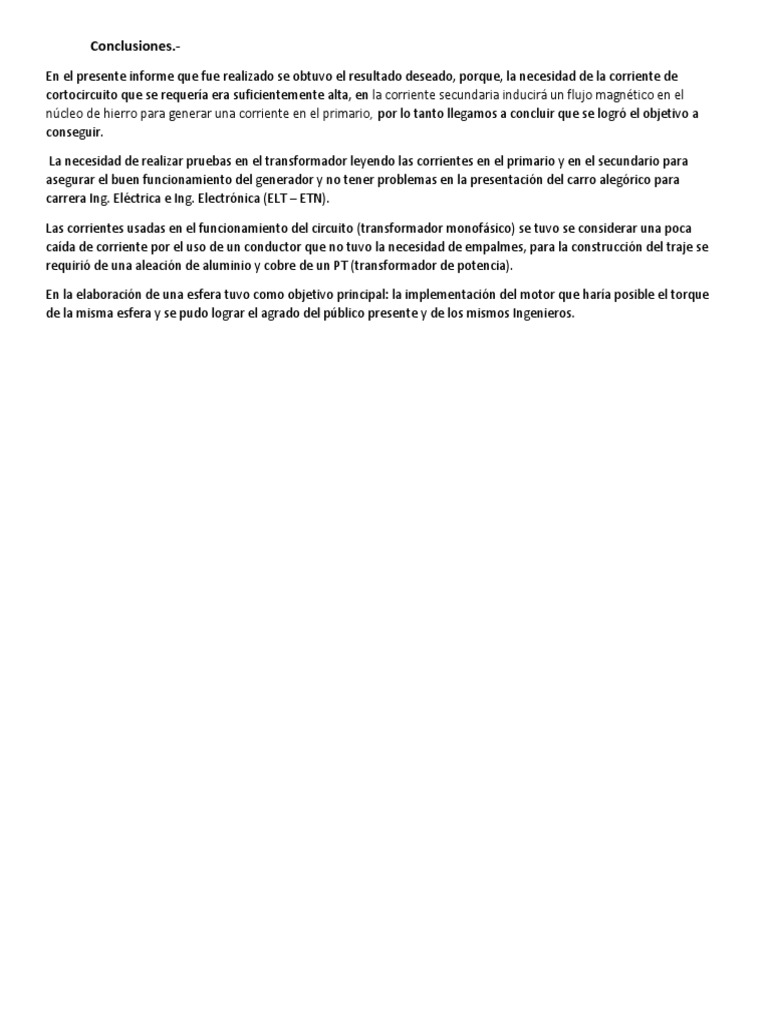 Conclusiones Informe | PDF | Tecnología