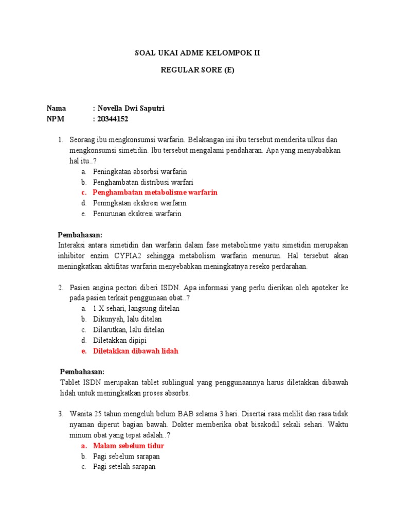 Soal Ukai Adme Kelompok 2 | PDF