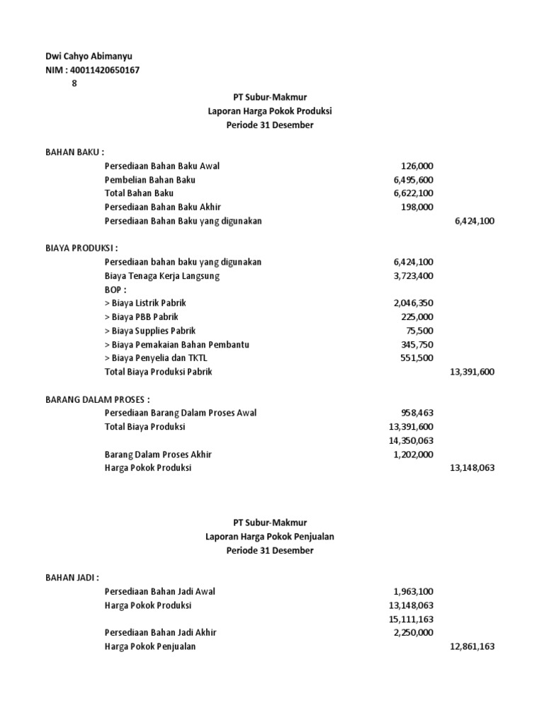 8 PT Subur Makmur | PDF