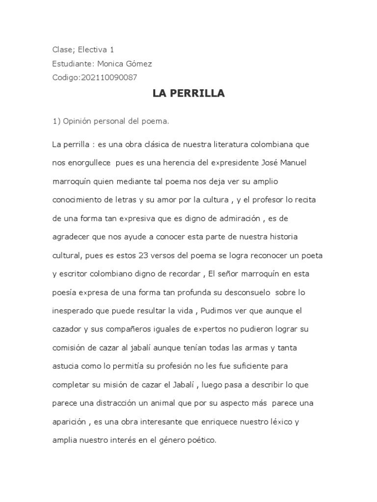 Electiva 1 (La Perrilla) | PDF | Poesía