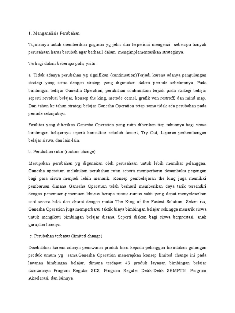 Struktur dan Motto Ganesha Operation | PDF | Karier & Perkembangan