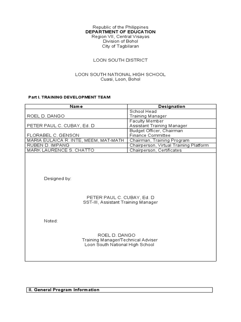 INSET Training Matrix | PDF | Adult Education | Educational Technology