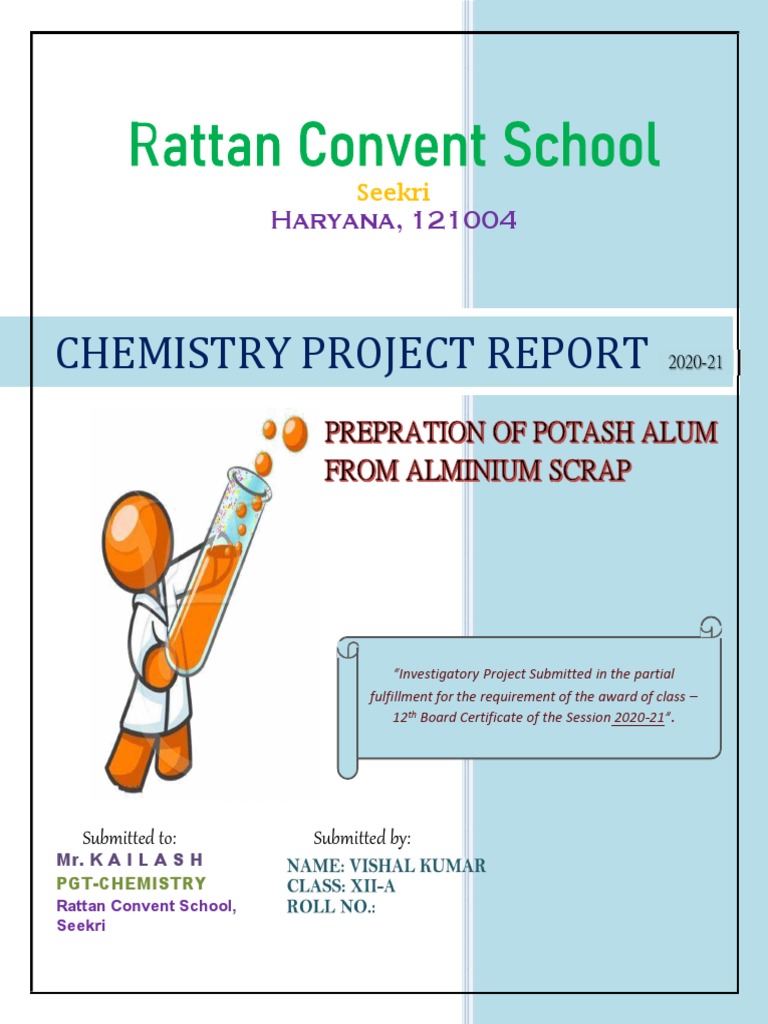 Chemistry Project Report Class 12 Cbse 2020-2021 Oon Topic Adsorption ...