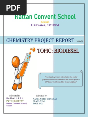 Chemistry Project Front Page Design