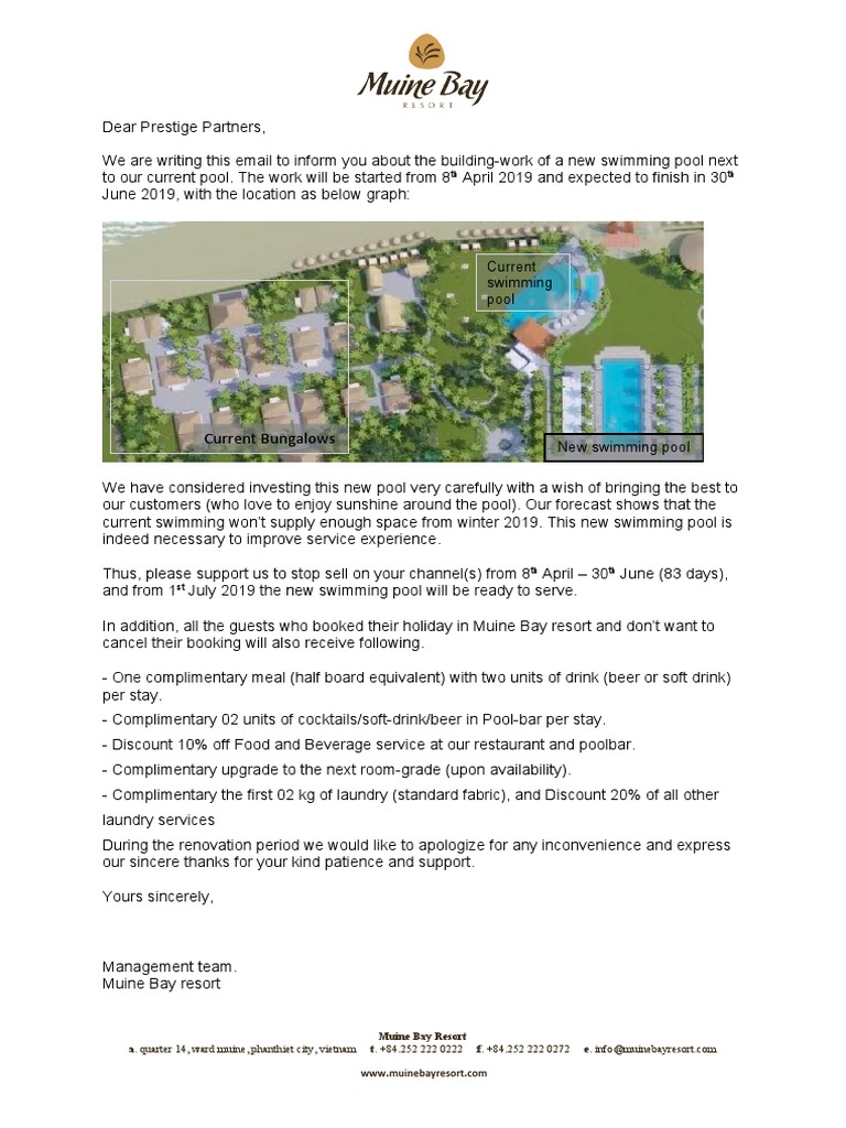 Swimming Pool Renovation Notice | PDF