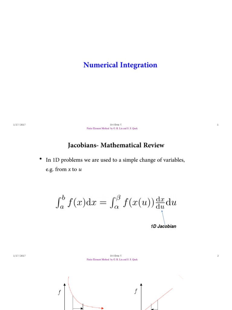 Numerical Integration | PDF | Finite Element Method | Matrix (Mathematics)