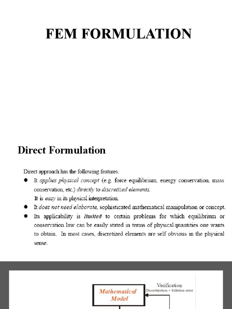 Fem Formulation | PDF | Finite Element Method | Function (Mathematics)
