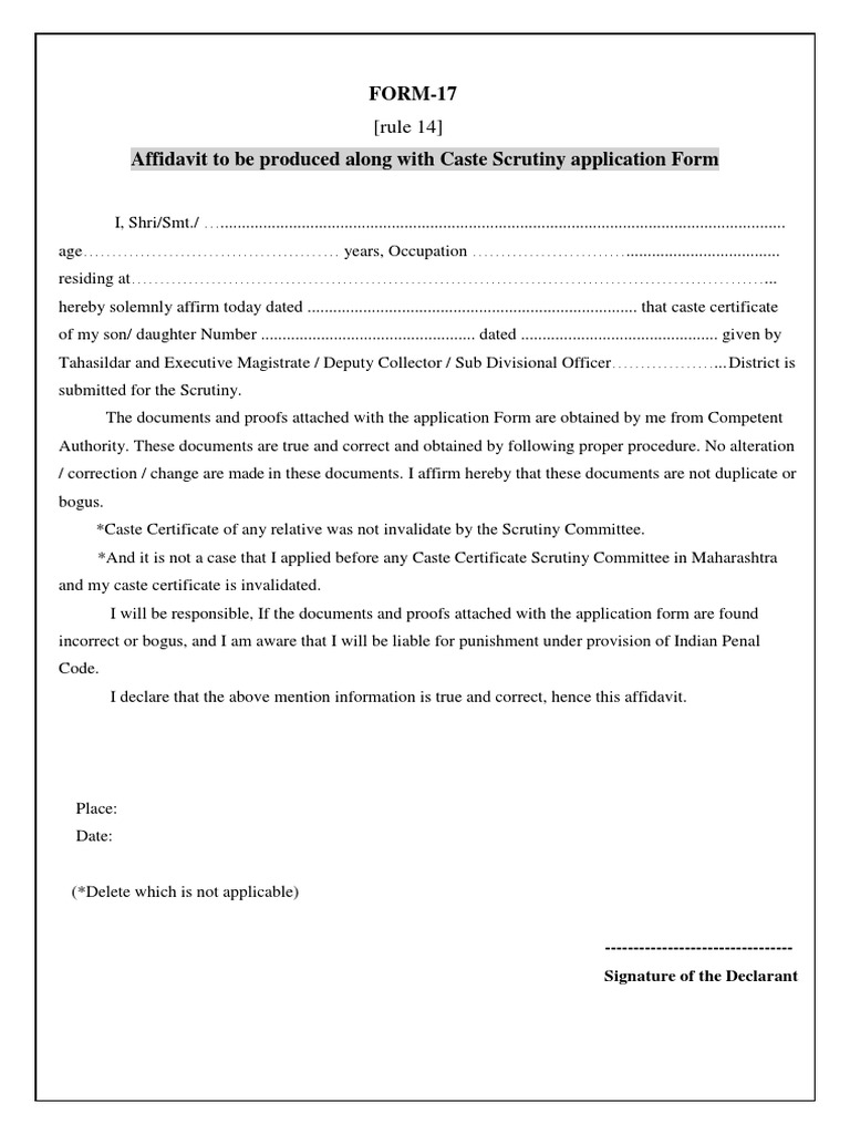 Form 17 | PDF