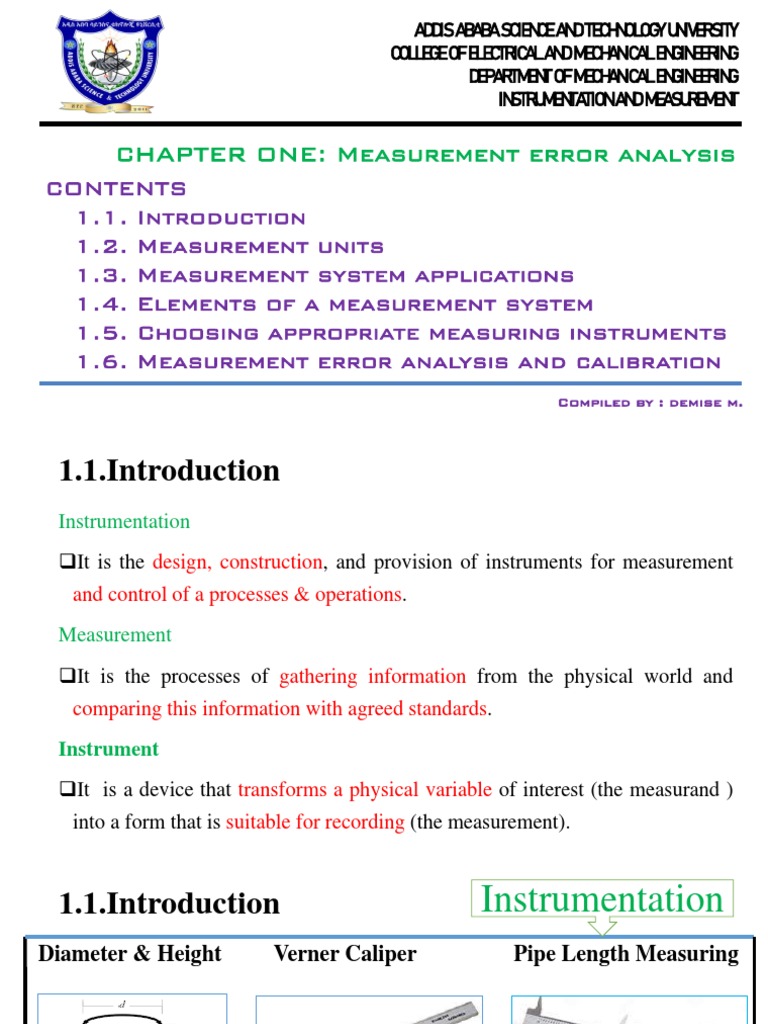 Measurement Error Analysis | PDF | Observational Error | Calibration